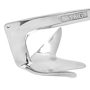 Aramox Boat Anchor, 1kg/2.2lb Claw Boat Anchor Heavy Duty 316 Stainless Steel Anchor Mirror Polish Marine Accessories