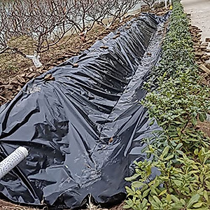 SANJIANG Pond Liner, Black Heavy Duty Pond Liner Protection for Fish Ponds, Streams Fountains and Water Garden,12x9m