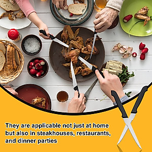 Therwen 50 Pieces 8.8 Inch Serrated Steak Knife Set Pointed Tip Stainless Steel Steak Knife Sharp Blade Flatware Steak Knives for Kitchen Restaurant Camping