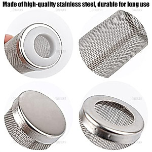 AUEAR, 2 Pack Stainless Steel Mesh Inflow Aquarium Filter Guard Intake Cover for Shrimp and Fish