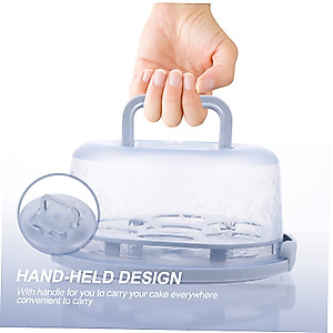 SOLUSTRE 2 Sets Portable Cake Box Cake Carrier Cake Stand with Lid Containers with Lids Cake Storage Container Pie Cup Cake Tier Stand Veggie Tray Cake Holder Flan Cake Pan Handheld Plastic