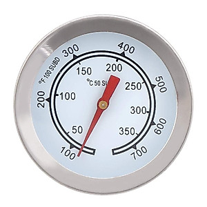 100~700 BBQ Thermometer Temperature Gauge Stainless Steel Double Scale Grill Thermometer Temp Gauge Outdoor Barbecue Smoker Grill