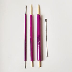 HONEYSEW Fabric Tube Turners Set,3 Count, Assorted Sizes Tube Turners,and 1 Ball Point Bodkin Drawstring Threader for Sewing DIY Tool