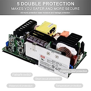 TorqCali EPP-500-12 500W 12V 41.6A Open Frame PSU, 80-264VAC, PF>0.98, 5x3, Reliable Industrial Grade for DIY Electronics, Robotics, 3D Printers, Makers