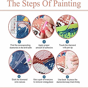 Worihut 5D Diamond Painting Kits 16x20 Inch Round Full Drill Seahorse Diamond Art Sea Theme Kits for Adults, Handmade Gifts for Home Wall Decor