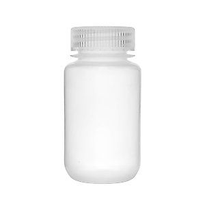 EISCO Reagent Bottle, 125ml - Wide Mouth with Screw Cap - Polypropylene - Translucent