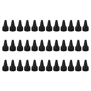 PATIKIL Twist Bottle Caps, 36Pcs 28/410 Squeeze Bottle Cap Replacement Caps for Glue Dispensing Bottles Dispensing Caps Paint Bottles, Black