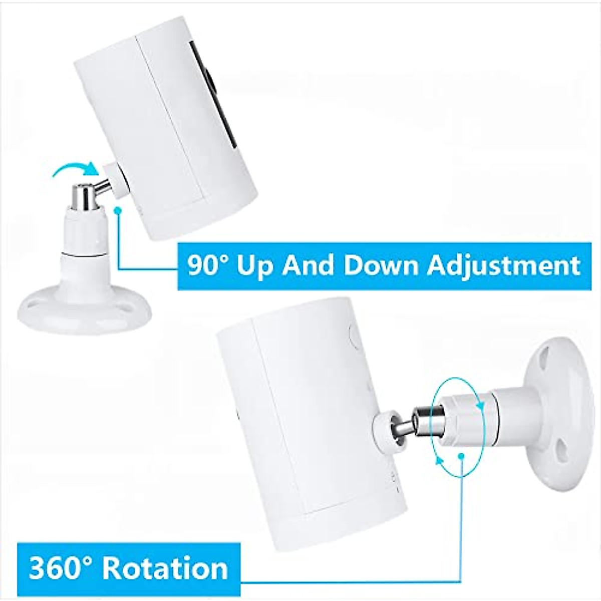 3 Pack Adhesive Wall Mount for Ring Camera&Stick Up Cam Battery&Indoor Cam,360 Degree Adjustable Mounting Bracket,Ceiling Mount Kit for Ring Plug-in HD Security Cam Without Drilling