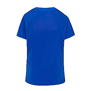 Natural Uniforms Womens Cool Stretch Jogger Scrub Set (True Royal Blue, Medium)