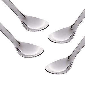 TIHOOD 10PCS 2 in 1 Stainless Steel Lab Spoon Spatula/Laboratory Sampling Spoon Mixing Spatula