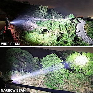 LBE Rechargeable Led Flashlights, Super Bright 900,000 High Lumens Flashlights with 5 Modes, IPX7 Waterproof Handheld Large Flash Light Powerful Flashlight for Emergencies Camping