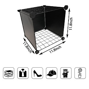 Upgraded 6 Cube Storage Organizer Shelf Storage Cubes Organizer Shelves with Hammer, DIY Shelf Organizer for Bedroom Study Children's Room