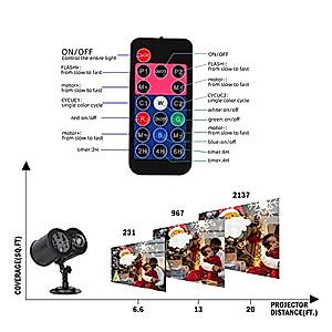 YUICHH Christmas Projector Lights, HD LED Projector Lights Waterproof, Projector Lights (Ocean Wave & Patterns) with Remote Control Timer for Indoor/Outdoor Holiday Gathering Birthday Party