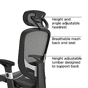 Flexfit Hyken Mesh Task Chair, Charcoal Gray (Un59464)