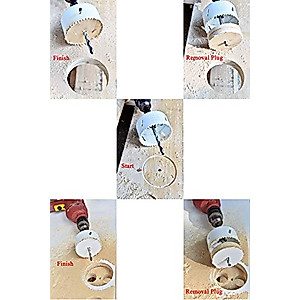 MaxTool 6-1/4" Cobalt Bi-Metal Hole Saw 159mm HSS M42 Bimetal Holesaw 1.5" Deep For metal wood plastic composite etc; BM42W38R616