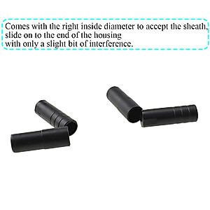 Hao Pro 5mm Diameter Plastic Brake Cable Cap and 4mm Shift Cable Cap Prevent Fraying Easily Replace Less Interference Bicycle Housing Ferrule Wire Crimp Black 60 PCS for Mountain Bike Road Bike