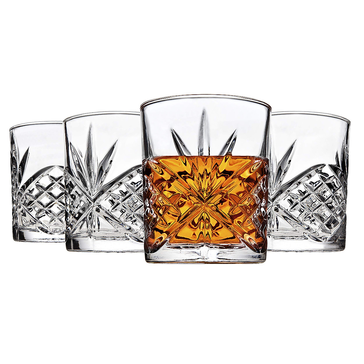 Godinger Dublin Double Old Fashioned Glasses, 11oz, Set of 4