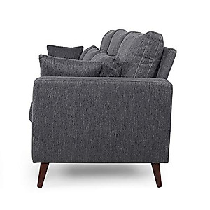 Christopher Knight Home Roselle Sofas, Charcoal + Espresso