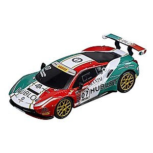 Carrera 64186 Ferrari 488 GT3 Squadra Corse Garage Italia No. 7 1:43 Scale Analog Slot Car Racing Vehicle for Carrera GO!!! Slot Car Toy Race Track Sets