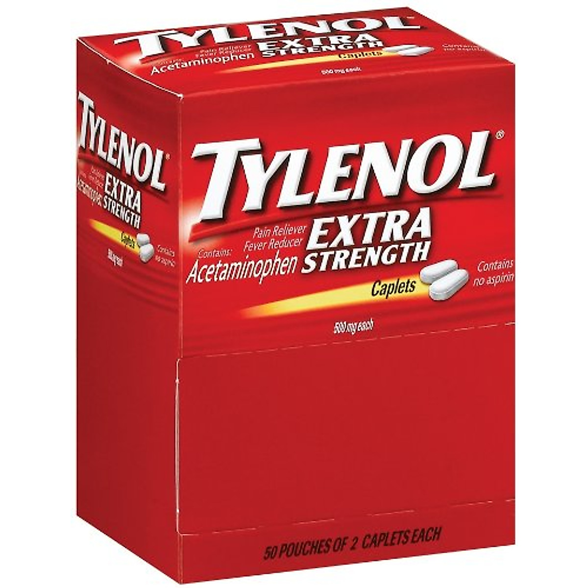 Tylenol Extra Strength Caplets, 100 Count, Pack of 2