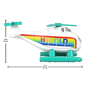 THOMAS & FRIENDS Fisher-Price GYV67 Rainbow Harold Push-Along Toy Helicopter for Preschool Kids Ages 3 Years and Up, Multicolor, 4.0 cm*4.0 cm*8.5 cm