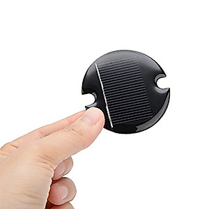 uxcell 5Pcs 2.5V 60mA Poly Mini Round Solar Cell Panel Module DIY for Phone Light Toys Charger 55mm Diameter