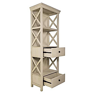Signature Design by Ashley Bolanburg Cottage Chic Display Cabinet or Bookcase, Antique White