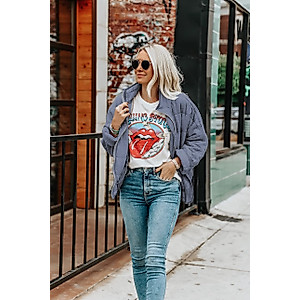 ETCYY Women's Causal Lightweight Quilted Jackets Long Sleeve Oversized Warm Winter Zip Up Coat with Pockets