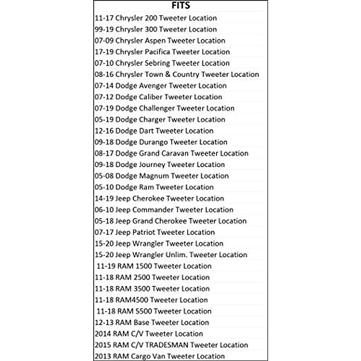 Exact Fit Tweeter/Speaker Adapter Spacer Rings For Dodge, & Jeep - SAK077_15-1 Pair