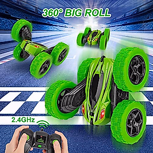 Remote Control Car, RC Stunt Car Toy, Double Sided 360 Degree Rotating Tumbling Rechargeable Car, High-Speed 2.4Ghz Remote Control Race Car, 4WD Off-Road Vehicle, Birthday Toy Cars Gift for Kids