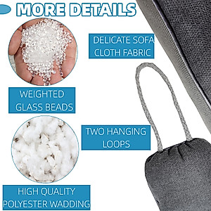 Door Draft Stopper 36 Inches Length x 4 Inches Width, Weighted Under Door Noise Blocker, Heavy Duty Under Door Draft Blocker Bottom Door Seal Noise and Air, Door Guard Saving Energy - Gray