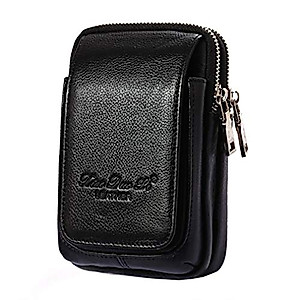 Leather Waist Pack Phone Belt Bag for Men Loop Holster Wallet Cellphone Case Pouch Pack Clip Money Purse for Phone Note Edge Plus