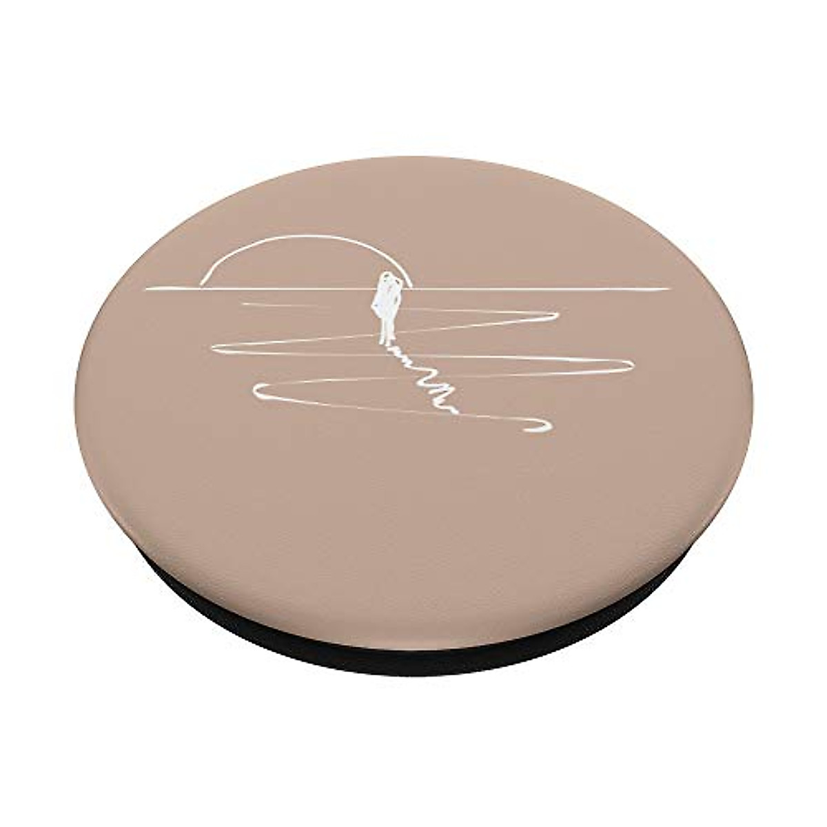 Beach Sunset Sun Abstract Minimalist Modern Neutral Beige PopSockets PopGrip: Swappable Grip for Phones & Tablets