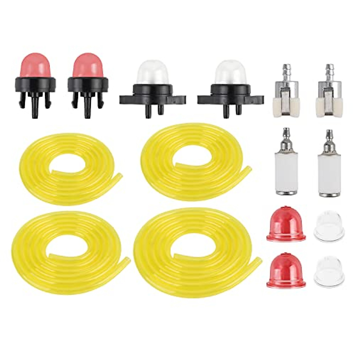 partszen Fuel Lines 530095646 Fuel Filter for Hus Ryobi Homelite Craftman Chainsaw String Trimmer Leaf Blower 2-Stroke Echo Poulan Weed Eater with Primer Bulb