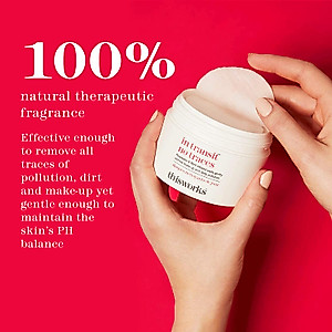 thisworks in transit no traces, Rosewater and Mint Infused Facial Cleansing Pads, Gently Removes Make-Up and Dirt, 60 Pads