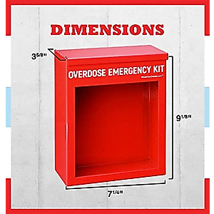 Windy City Cabinet Nasal Spray Overdose Kit Locking Cabinet, High Visibility Cabinet for Emergency First Aid Supplies, Locking (Medication Not Included)
