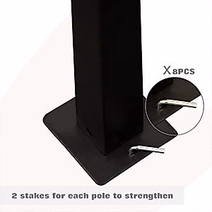 Merax Gazebo - 12Ft x 4.3Ft, Iron Double Tiered Outdoor Canopy with Bar Counters, for Patio Garden Backyard BBQ Grill, Beige