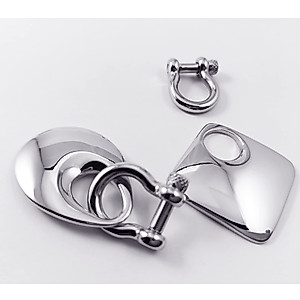 DEWGEM Dangle Ear Gauges Hangers for Ear Tunnels Ear Weights Replace Tapers and Spirals Ear Stretching Kits Dangle Gauges Ear Plugs for Women Size 6G(Silver & Teardrop)