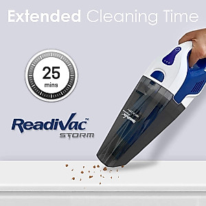 ReadiVac Kirby Storm Handheld, Wet & Dry Vacuum Cleaner, Powerful Cordless Hand Vac for Home & Car, Small Lightweight Handvac, 22.2volt Lithium-ion Rechargeable Battery, Medium, Blue
