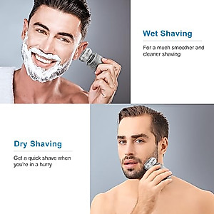 Ufree Mini Shaver Travel Razor, Pocket Portable Electric Shaves for Men Face, Mini Electric Razor for Men, IPX7 Waterproof Rotary Shaver Razor, Beard Trimmer for Men, Mens Grooming Kit, Gifts for Men