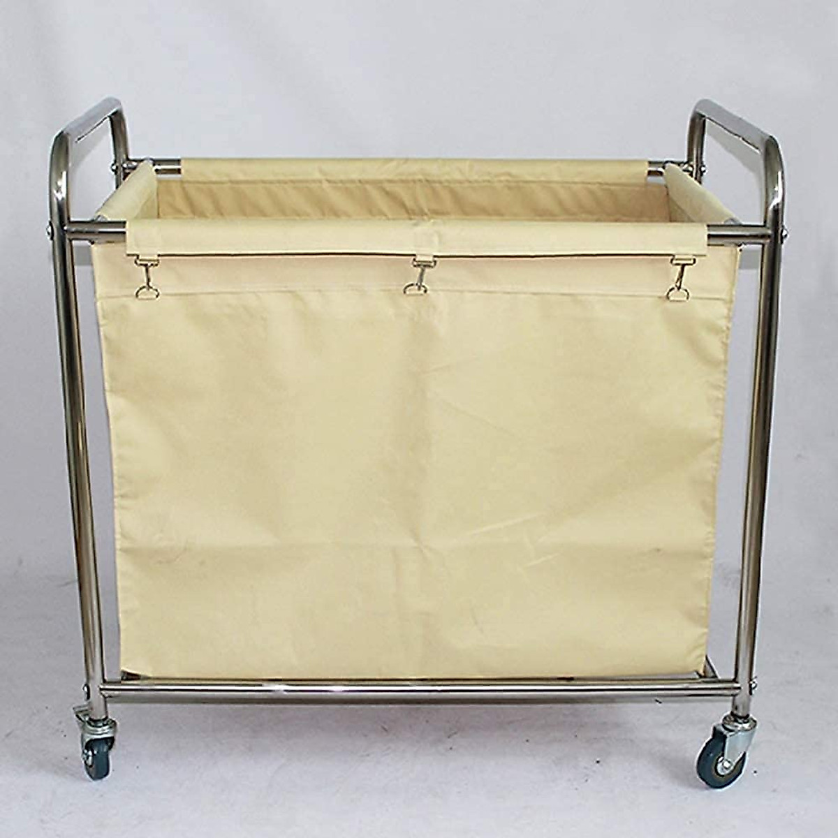 Maryaz Movable Trolleys Laundry Basket Hamper with Wheel and Removable Bagstrolley Rolling Laundry Sorter for Beauty Salon Hotel - Yellow