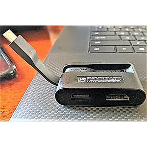 Dell DA20 USB Type-C to HDMI/USB Type-A 4K (60Hz) for XPS 15 9500/9510 XPS 17 9700/9710, XPS 13, Precision 5750, Laptops