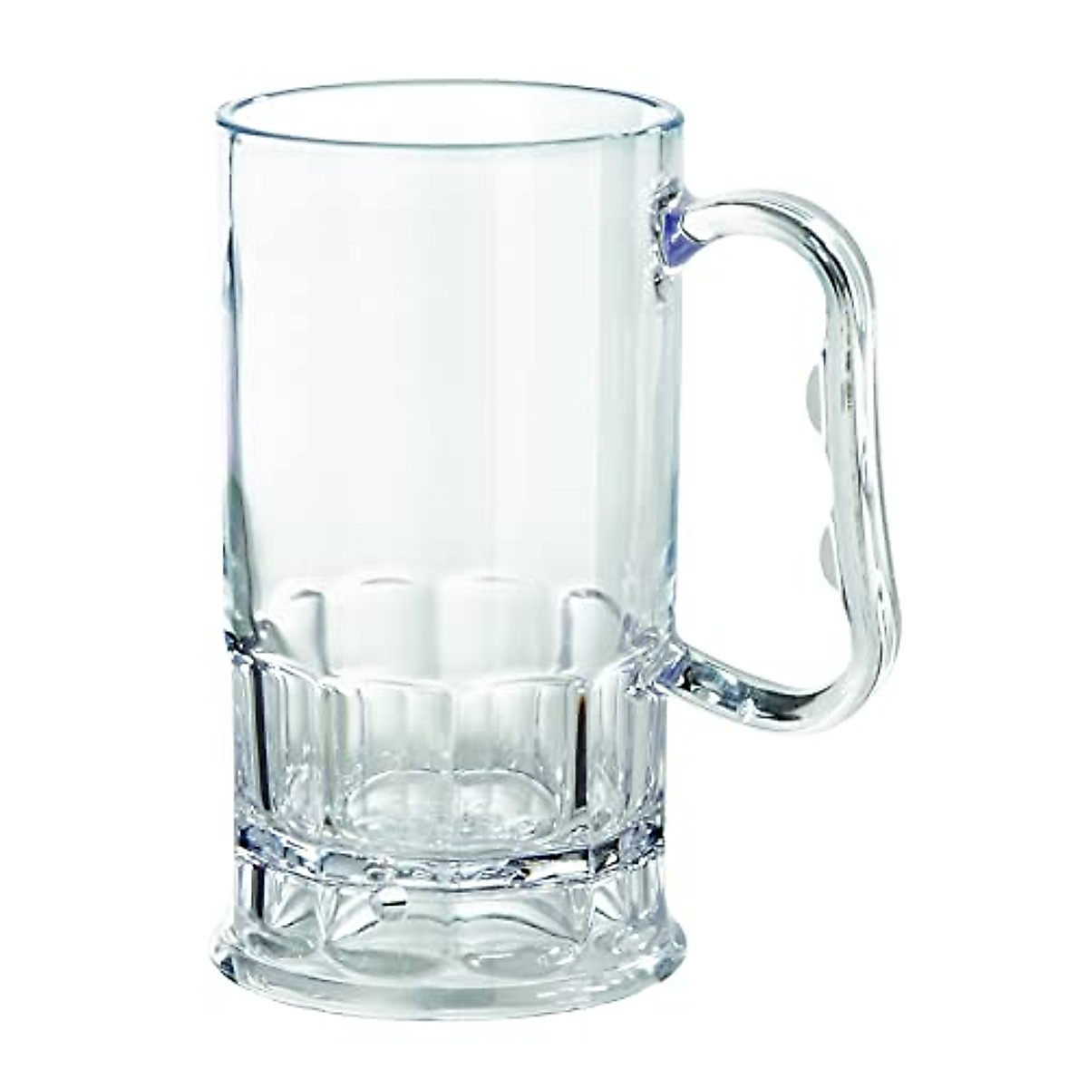 G.E.T. Shatter-Resistant Plastic Beer Mug/Stein, 10 Ounce, BPA Free, 0082-1-SAN-CL-EC (Set of 4) , C/lear