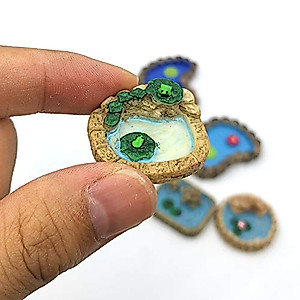 Trasfit 5 Pieces Fairy Garden Miniature Pond Ornaments Kit for Miniature Garden Accessories, Home Micro Landscape Decoration