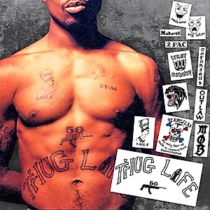 FashionTats Thug Life | Celebrity Rapper Temporary Tattoos | UPDATED for 2023 | Skin Safe | MADE IN THE USA | Removable