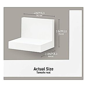 Command Display Ledges, Quartz, 2-Ledges, 8-Medium Foam Strips (HOM23Q-2ES), Great for dorm decor