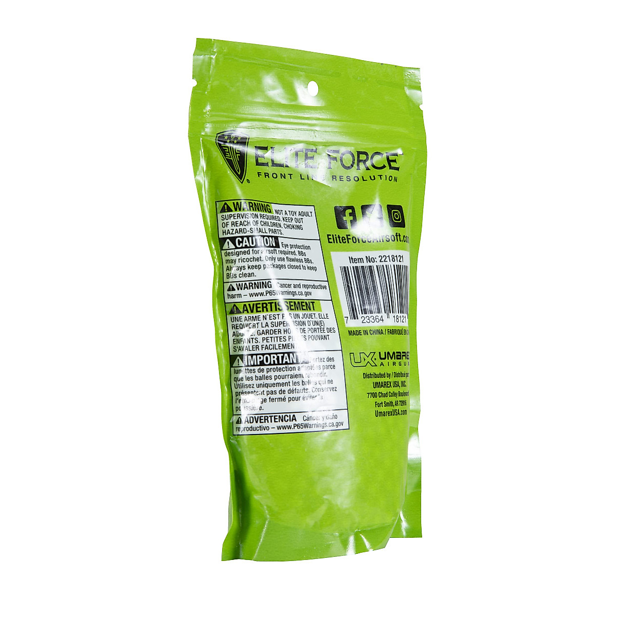 Elite Force Premium Biodegradable 6mm Airsoft BBS Ammo, .25 Gram, 1000 Count, One Size