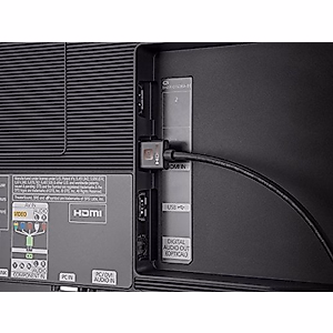 Monoprice HDMI High Speed Cable - 6 Feet - Black, 4K@60Hz, HDR, 18Gbps, 36AWG, YUV 4: - Ultra Slim Series