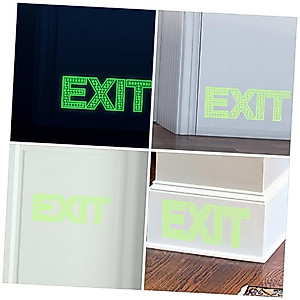 BUTIFULSIC 2 Sheets Export Sticker Signs Stickers Mall Supplies Warning Sticker Sign Sticker Direction Sticker Exit Sticker for Mall Emergency Exit Sign Protection Sticker Exit Decals The Pet