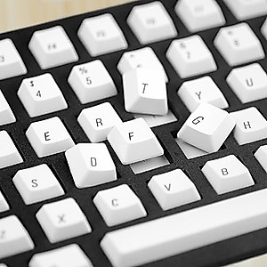 Merdia PBT Keycaps 108 Keys Cherry Profile Keycap Set for Mechanical Keyboard 61/87/104/108 MX Switches White Color